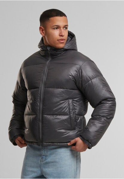 Shiny Puffer Jacket With Hood | DEFSHOP | 167554