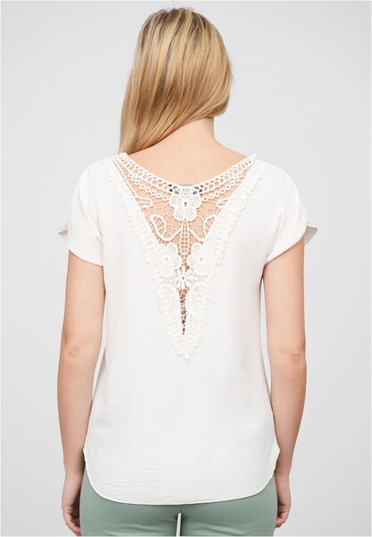Cloud5ive Cloud5ive Damen Musselin Top mit Spitzenbesatz hinten ...